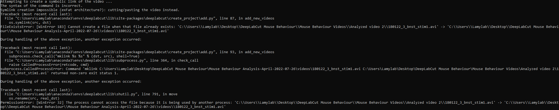 Nothing Extracted with Extract Outliers on GUI · Issue #1939 · DeepLabCut/DeepLabCut · GitHub