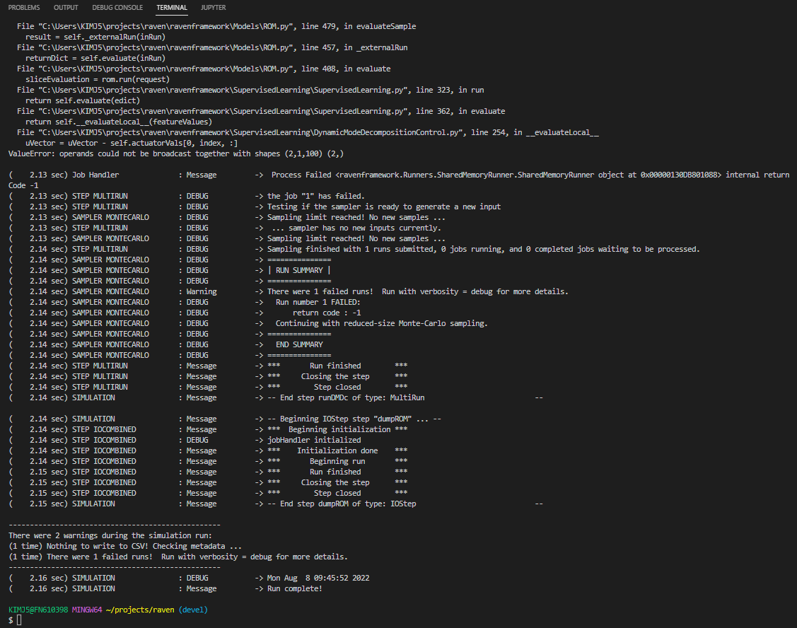 [DEFECT] DMDc ROM with multiple inputs · Issue #1932 · idaholab/raven · GitHub