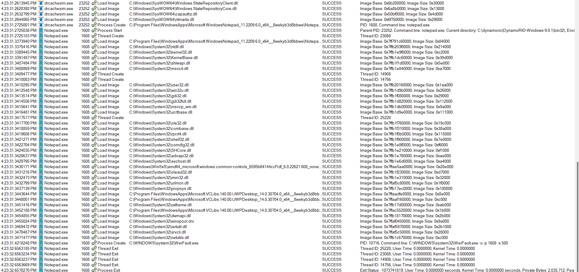 CRASH notepad under drcachesim on win11 · Issue #5726 · DynamoRIO/dynamorio · GitHub