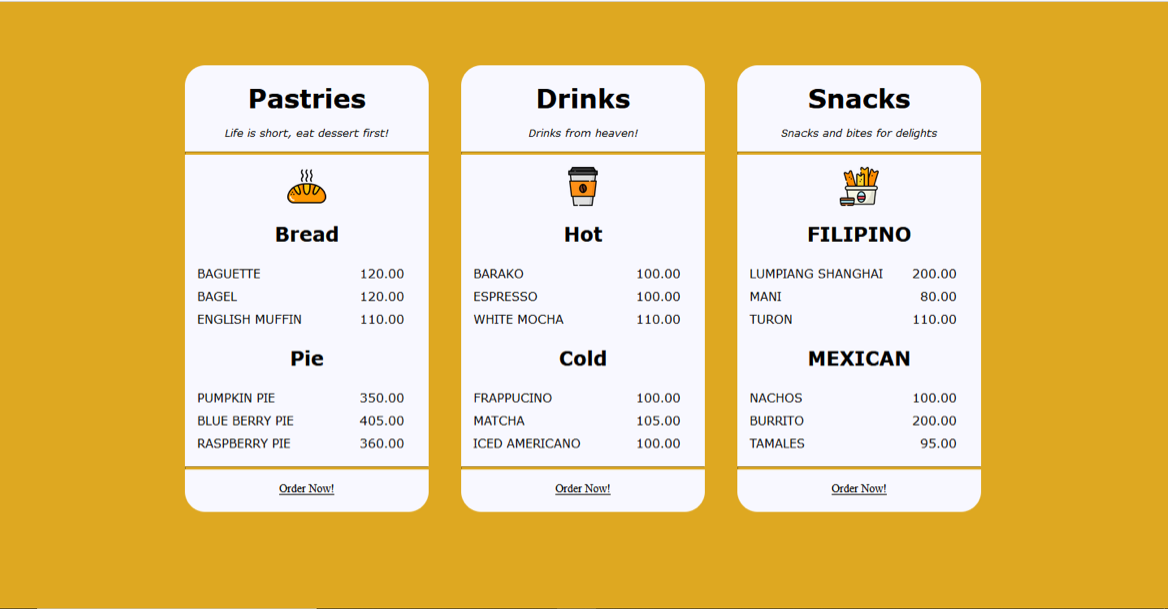 GitHub - daledalecious/CAFE-MENU: In this repository I created an order ...