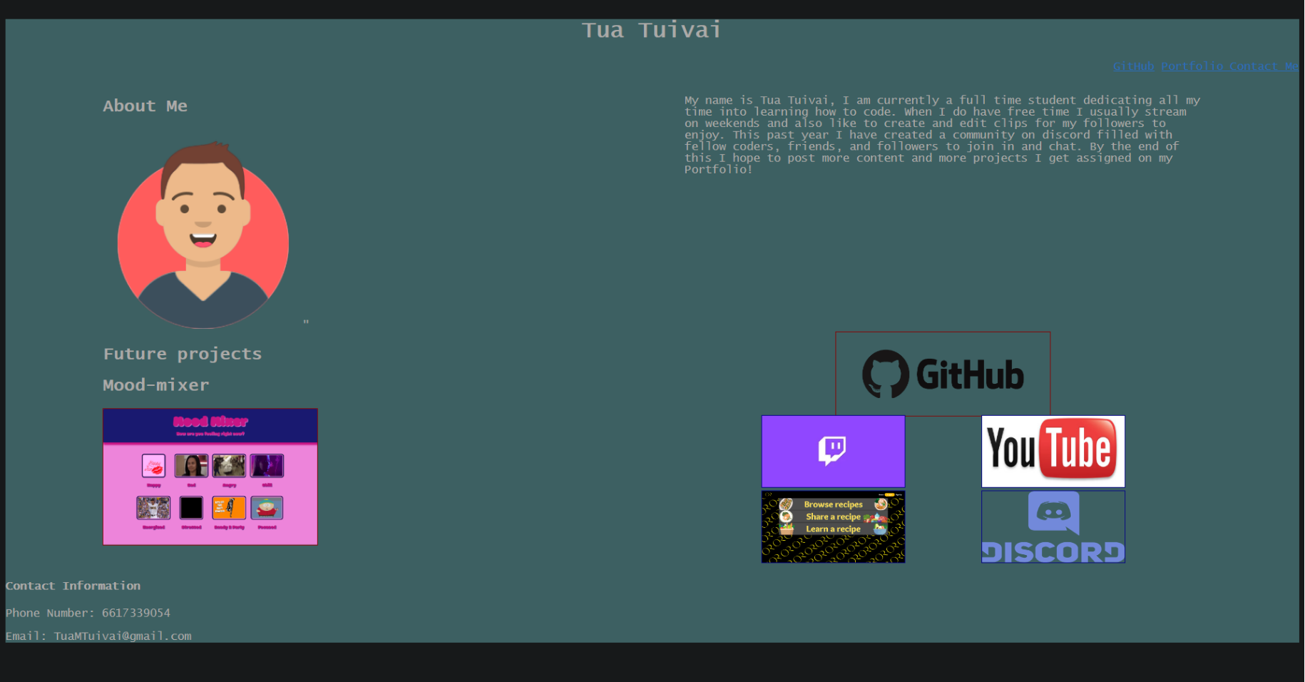 GitHub - TuaTuivai/Tua-Portofolio: Challenge due Oct 24