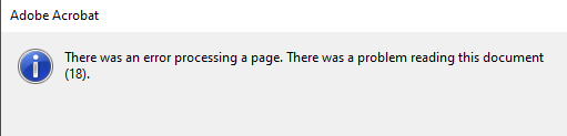 Error 18 in Adobe Reader and Acrobat · pymupdf PyMuPDF · Discussion #2590 · GitHub
