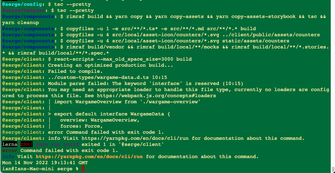Ian stuck with TS compiler issue · Issue #2106 · serge-web/serge · GitHub