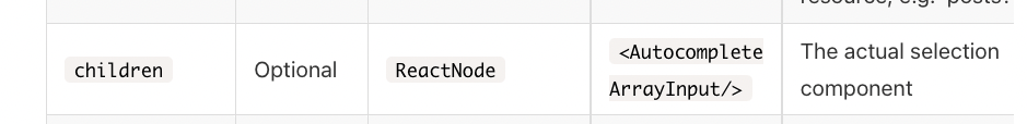 TypeScript props say children compulsory for ReferenceArrayInput ...