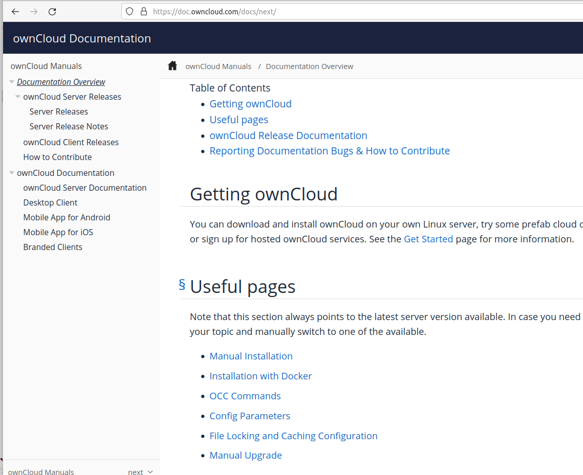 Admin manual is not reachable in the navigation sidebar · Issue #4689 · owncloud/docs · GitHub