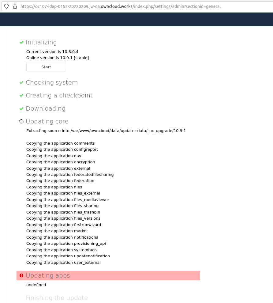 [QA] upgrade 10.8 to 10.9 fails on Ubuntu 18.04 - rollback is not possible · Issue #39783 ...
