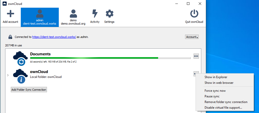 [QA] Selective sync dropdown gets confused with multiple servers ...