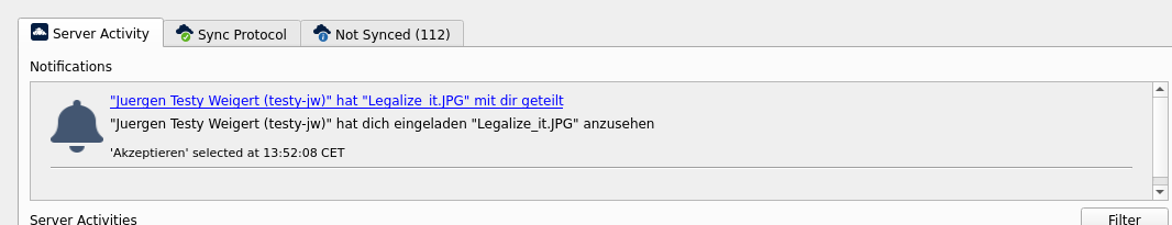 [QA] Accepting a share via client GUI does not accept the share · Issue #10322 · owncloud/client ...