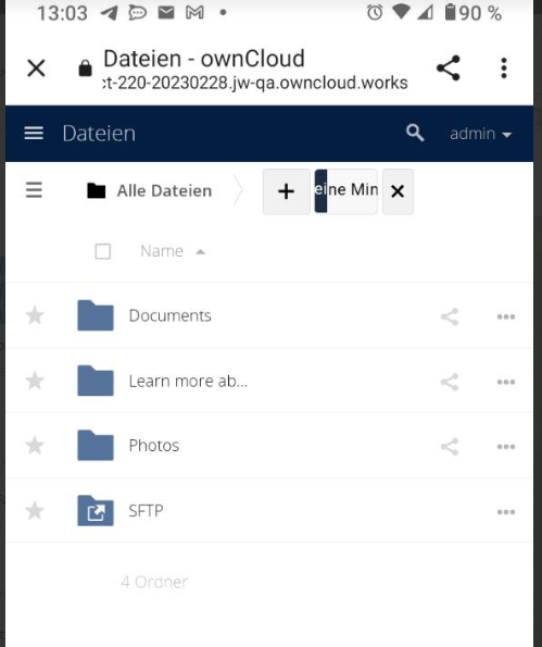 [QA] upload progress bar too small on mobile view · Issue #40660 · owncloud/core · GitHub