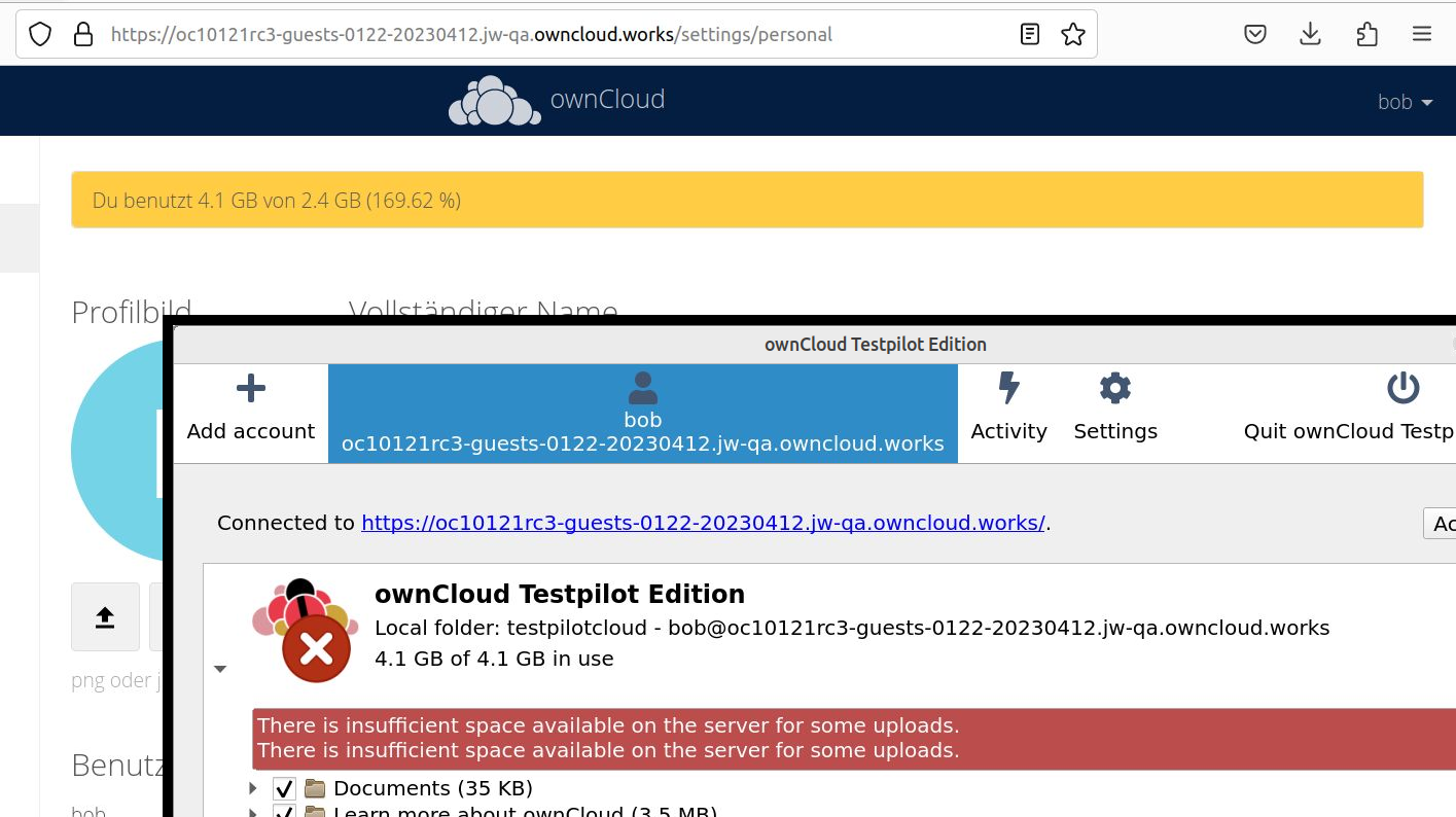 Qa Quota Limit Is Displayed Wrong When Over Quota · Issue 10699 · Owncloudclient · Github 3046