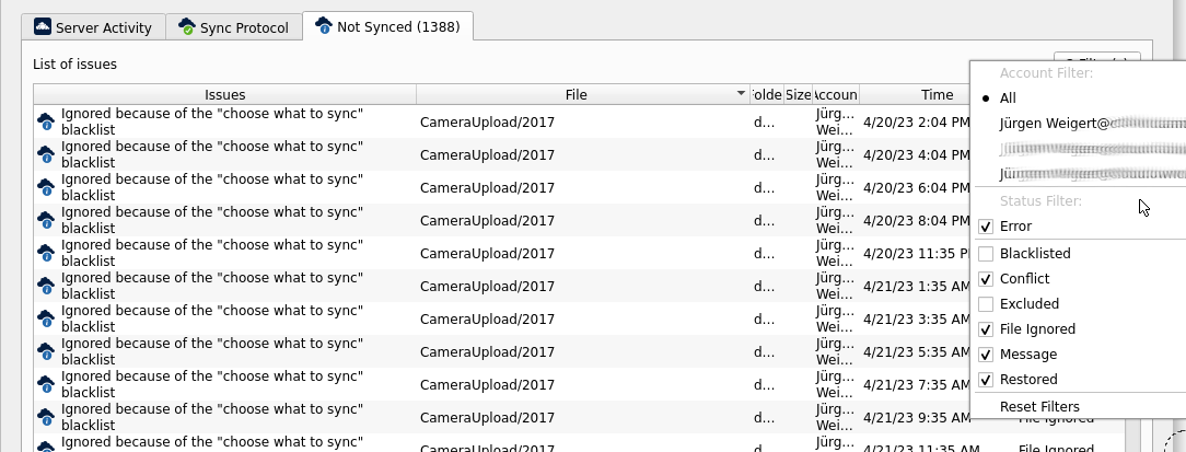 [QA] Not synced filter options do not agree with their effects · Issue #10748 · owncloud/client ...