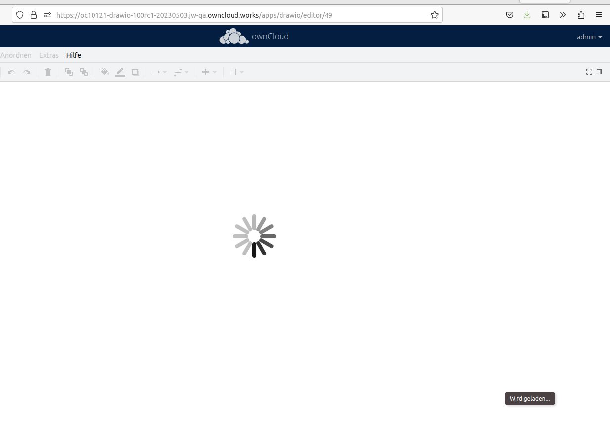 Qa Loading Hangs Infinitly When Opening A Corrupt Drawio File