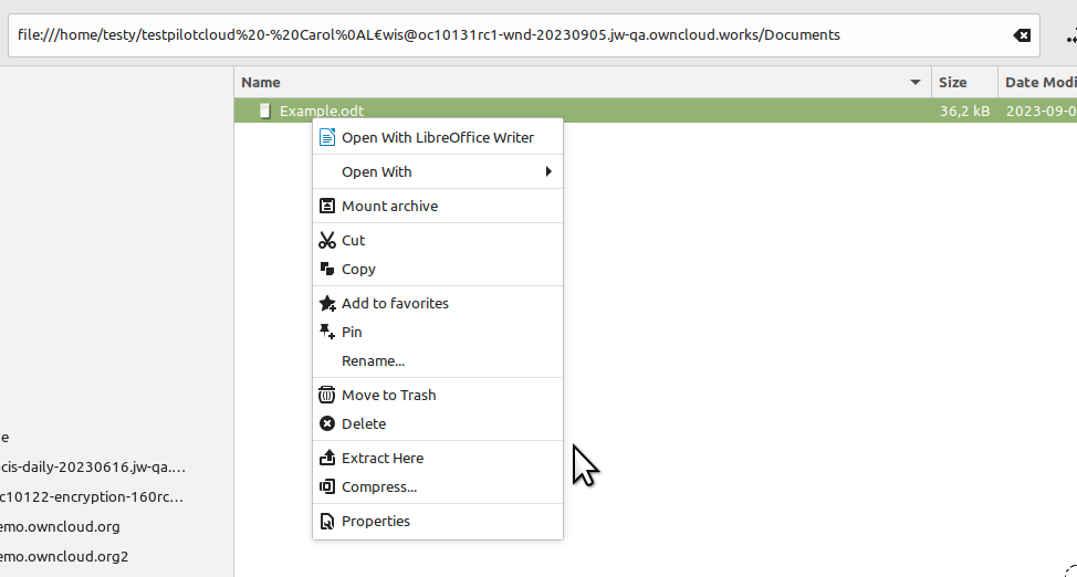 [QA] nautilus integration menu missing, when username contains special characters · Issue #11183 ...