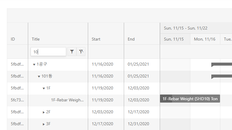 Gantt task on the wrong position after filtering. · Issue #804 · telerik/kendo-react · GitHub