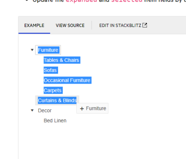 Fix drag TreeView item selects other items text. · Issue #1219 ...