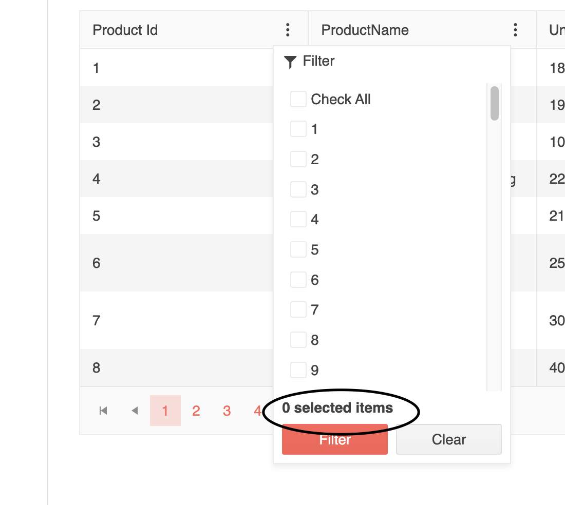 Add globalization message for the Grid Checkbox column menu `selected items` text · Issue #1240 ...