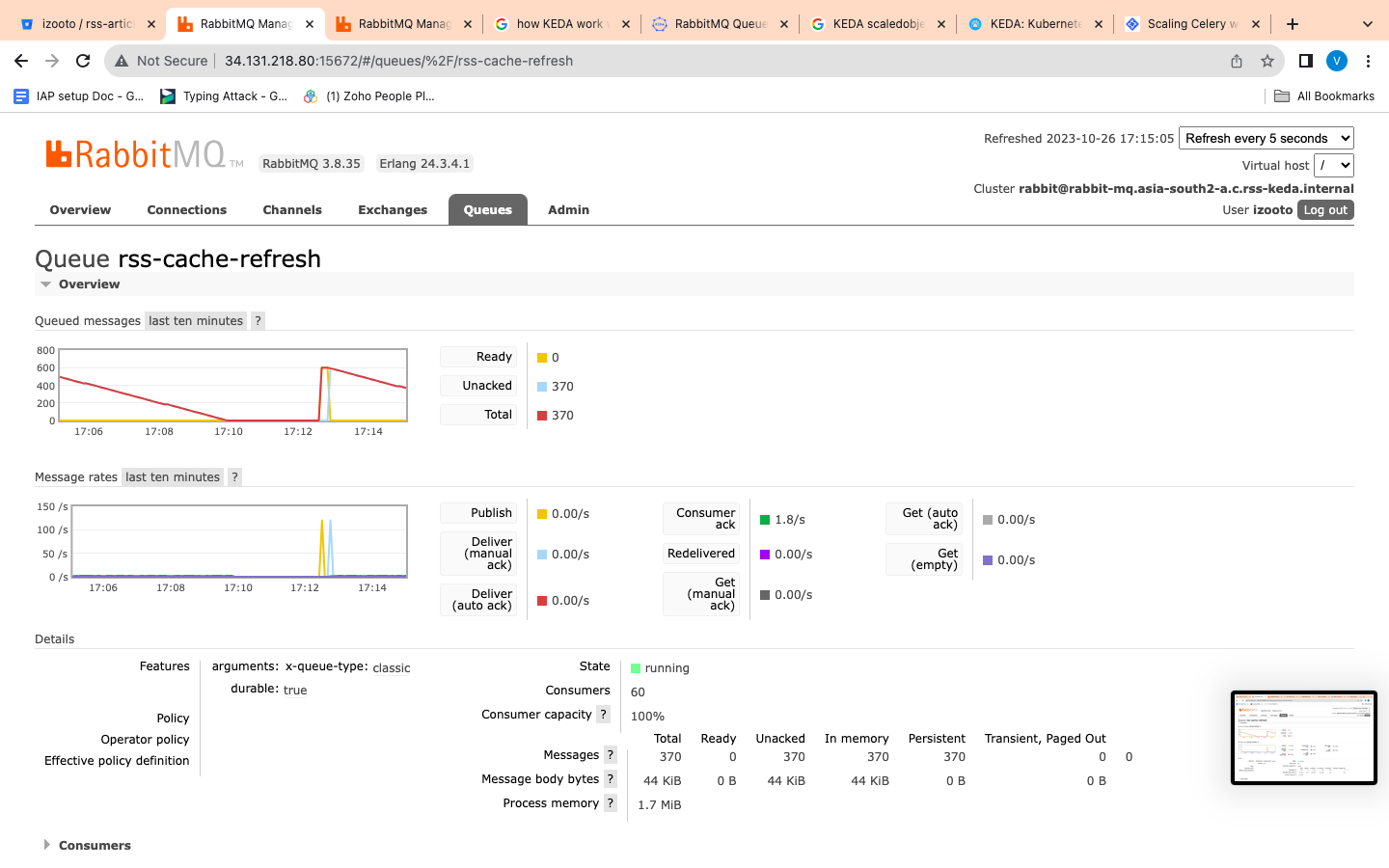 KEDA autoscaler not working properly with Rabbitmq Trigger · Issue #5119 · kedacore/keda · GitHub