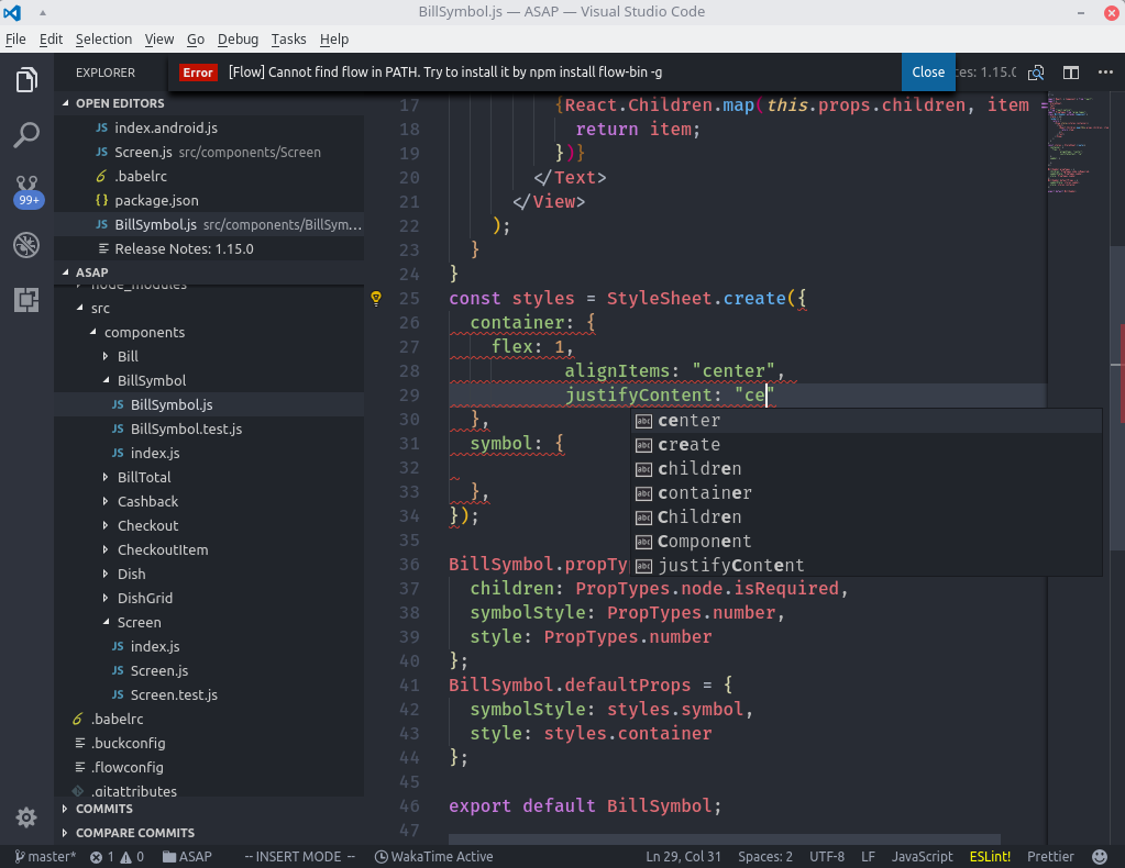 IntelliSense for StyleSheet is not working #306 · Issue #513 · microsoft/vscode-react-native ...