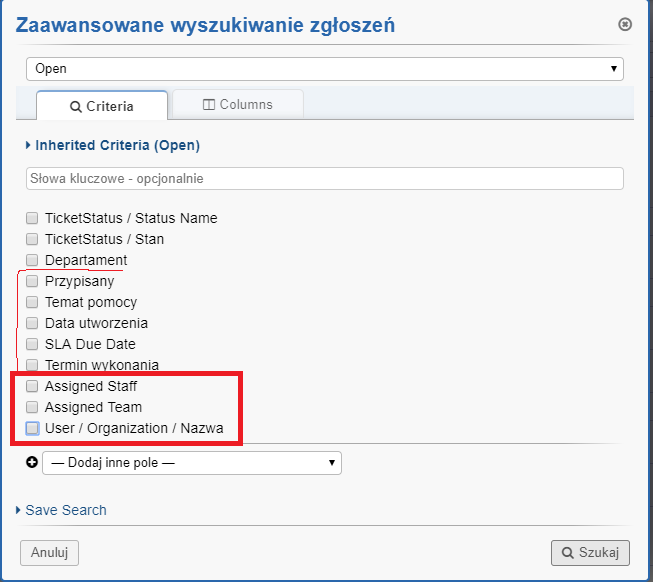 Feature Request: Advanced Search - default "Criteria list" · Issue ...