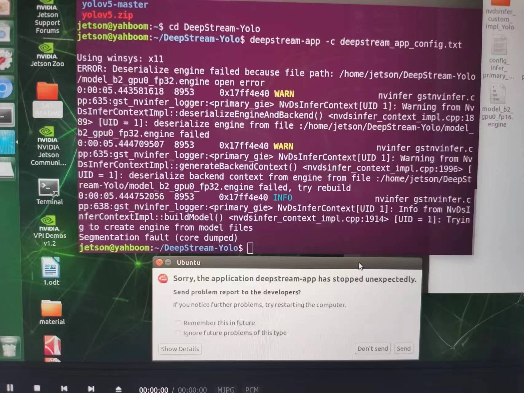 ’CUDA=10.2 make - C nvdsinder_ Custom_ Impl_ Yolo 'has been run，but no engine file · Issue #426 ...