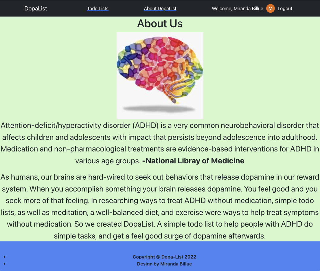 GitHub - MirandaBillue/DopaList-Frontend