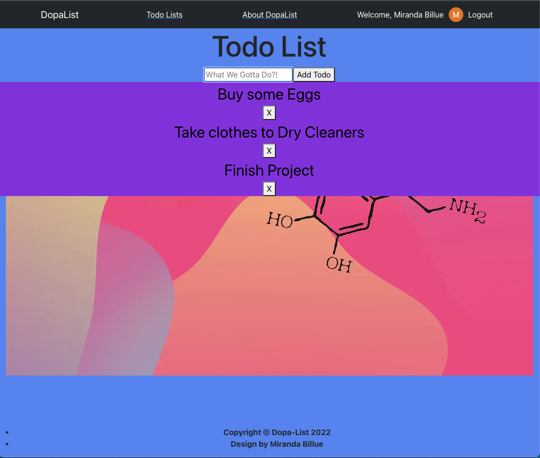 GitHub - MirandaBillue/DopaList-Frontend