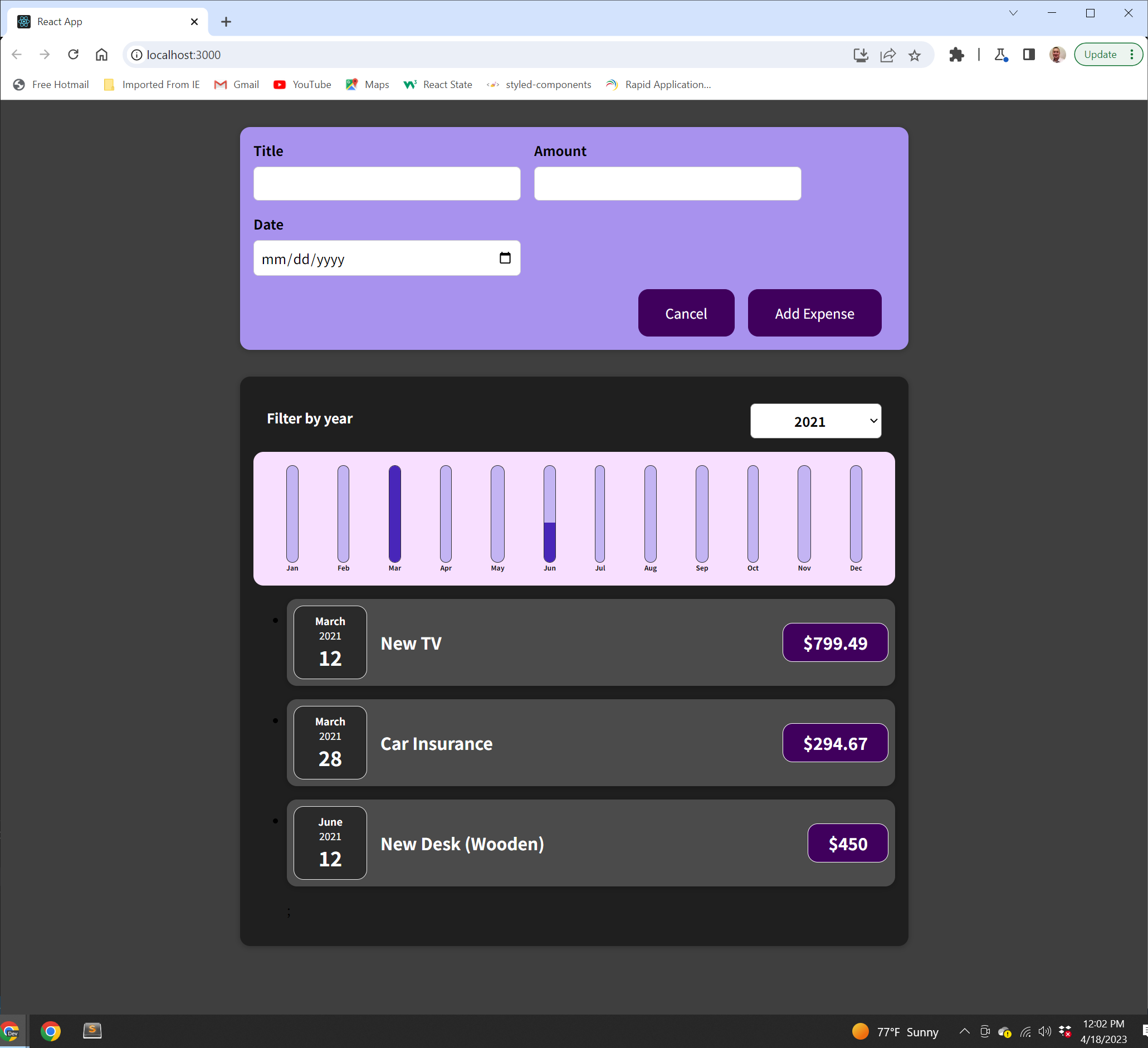 GitHub - JMishock/Demo-App: Expense demo app