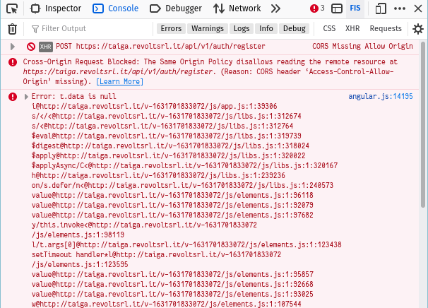 [BUG] Backend timeouts when requesting a new user registration. · Issue #145 · kaleidos-ventures ...