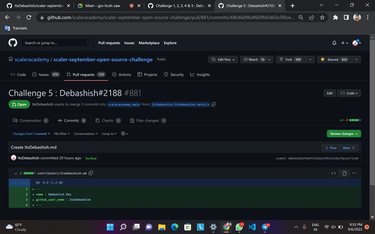 Challenge 1, 2, 3, 4, 5, 6, 7, 8 & 9 : Debashish#2188 · Issue #148 · scaleracademy/scaler ...