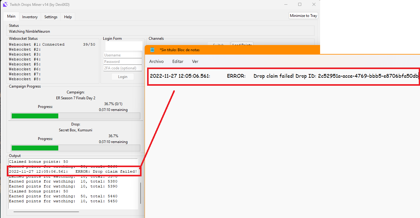 error drop claim · Issue #82 · DevilXD/TwitchDropsMiner · GitHub