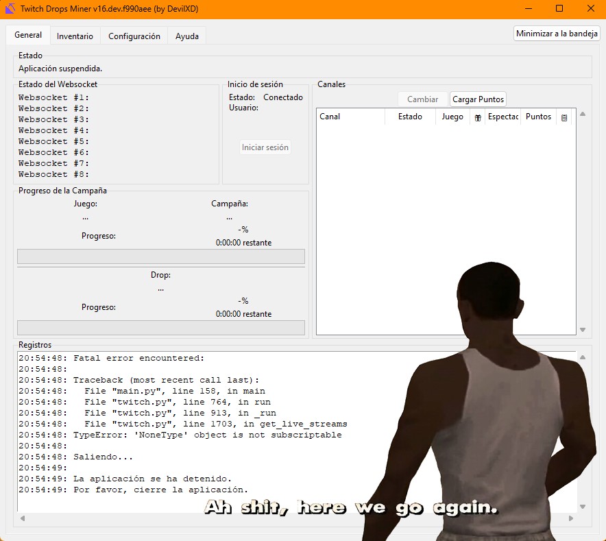 Typeerror Nonetype Object Is Not Subscriptable · Issue 328 · Devilxdtwitchdropsminer · Github