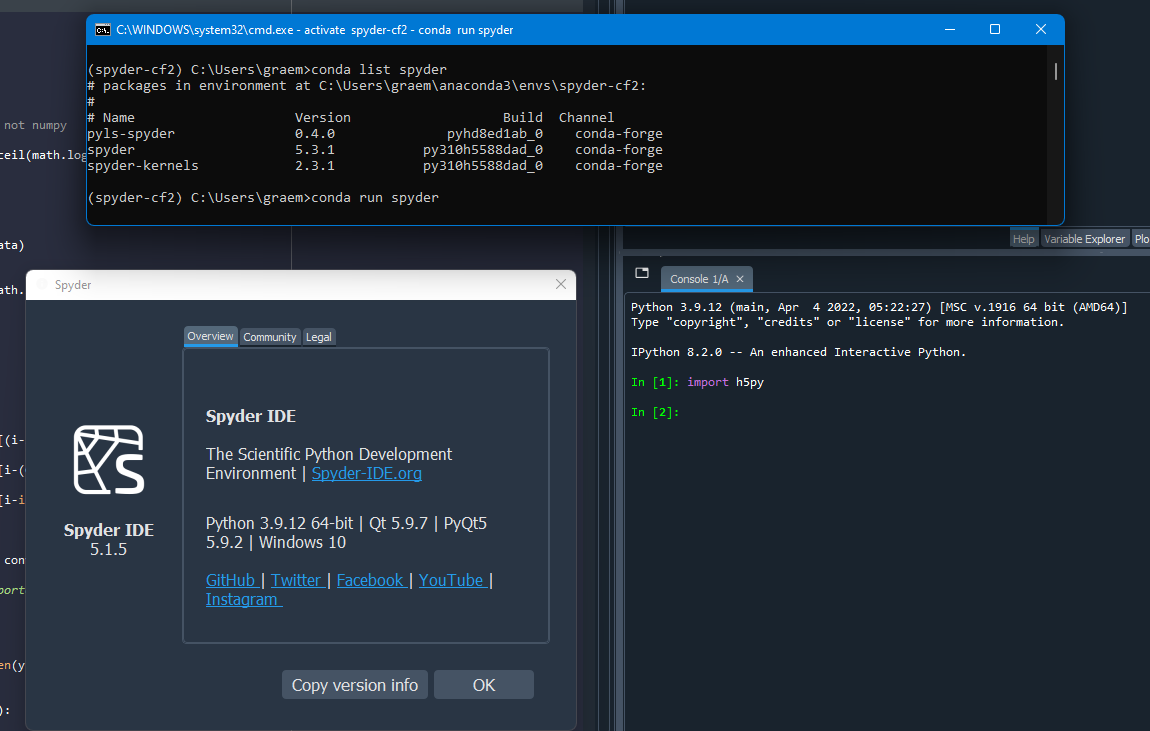 Import of h5py fails with DLL error · Issue #18486 · spyder-ide/spyder · GitHub
