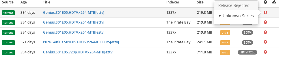 [PARSER] Genius (2017) Unknown Series · Issue #2626 · Sonarr/Sonarr · GitHub
