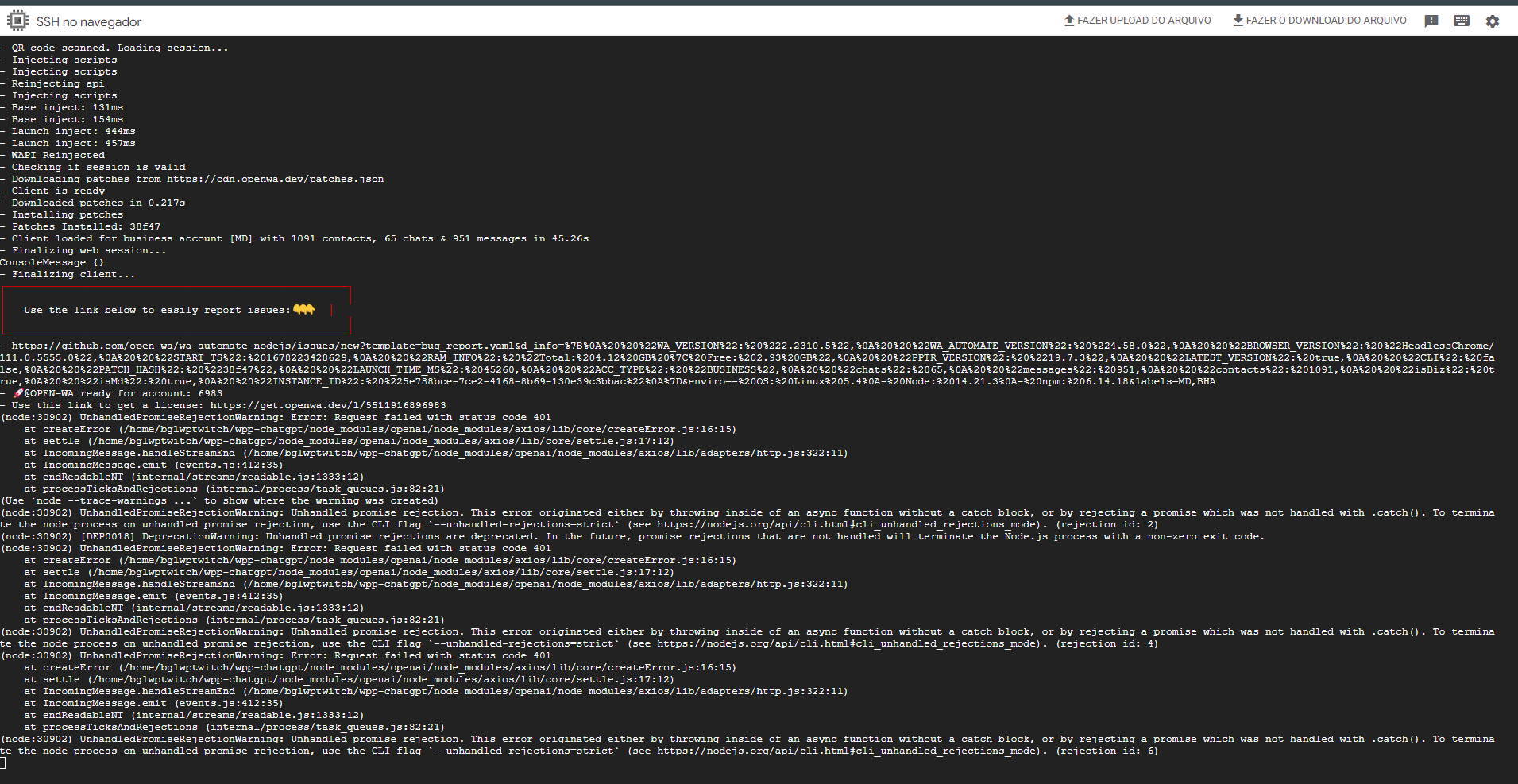 Give Many Errors In Console · Issue 3063 · Open Wa Wa Automate Nodejs · Github