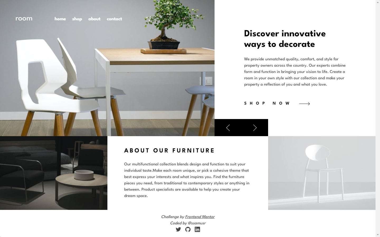GitHub - ssamusr/room-homepage: Room Homepage - Frontend Mentor Challenge