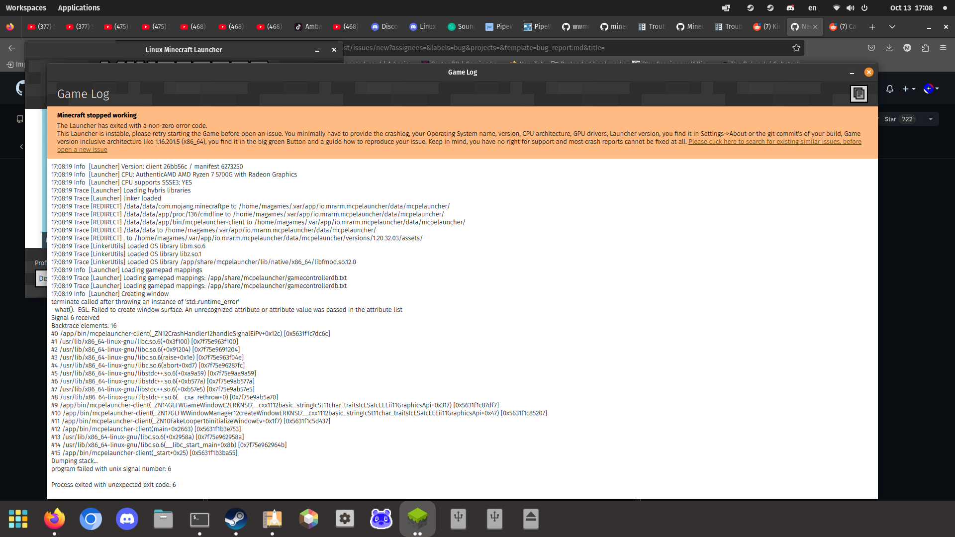 All X86_64 Minecraft Versions don't launch on Flatpak · Issue #903 · minecraft-linux ...