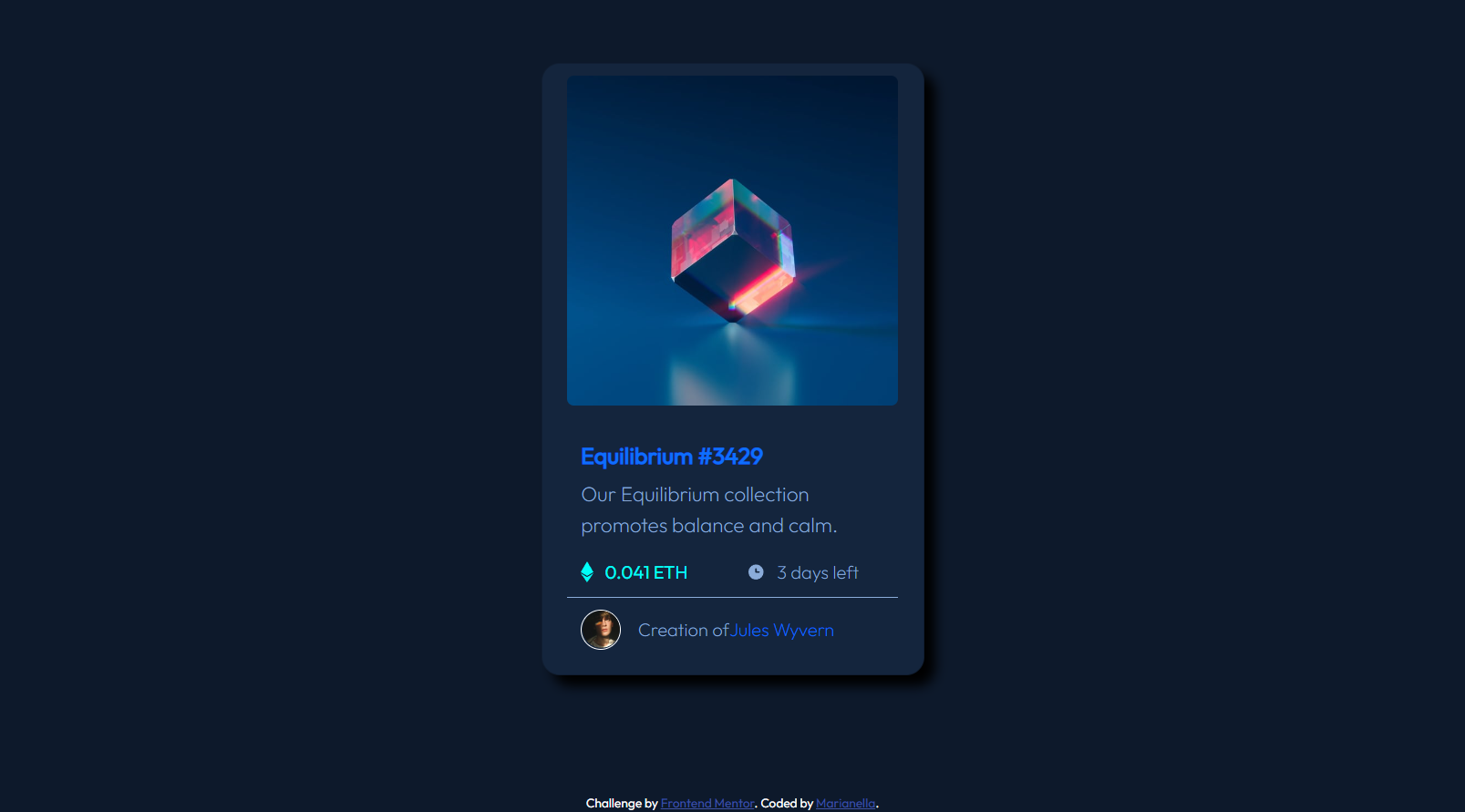 GitHub - Marianellag1/Equilibrium-Card: A little Frontend Mentor practice challenge. I want to ...