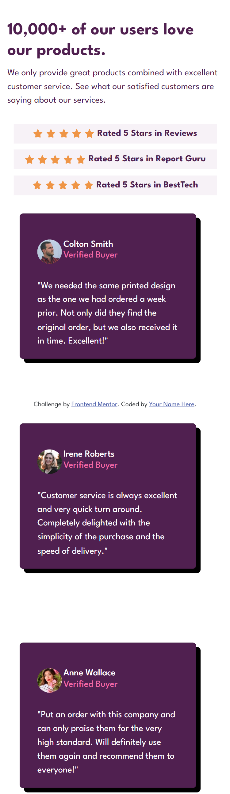 Github Marianellag1 Social Proof Fm A Quick Frontend Mentor Challenge