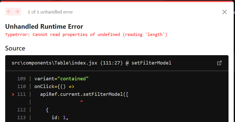 [question] How to pass `filterModel` in `apiRef.current.setFilterModel` · Issue #7961 · mui/mui ...