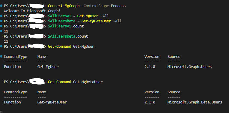 Commands fail when issuing commands from both versions in the open session. · Issue #2174 ...