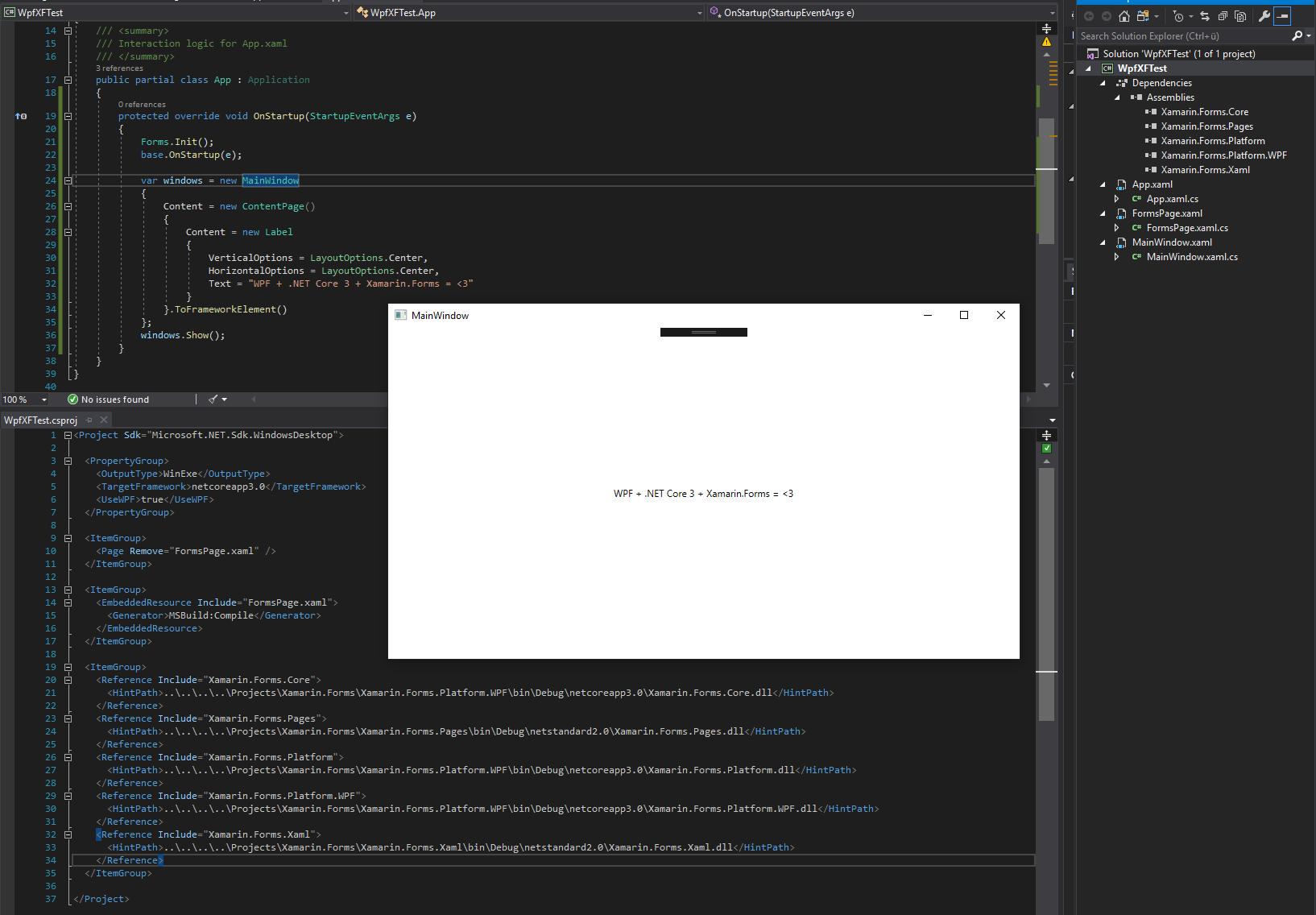 WPF restore with .net core 3 · Issue #5092 · xamarin/Xamarin.Forms · GitHub