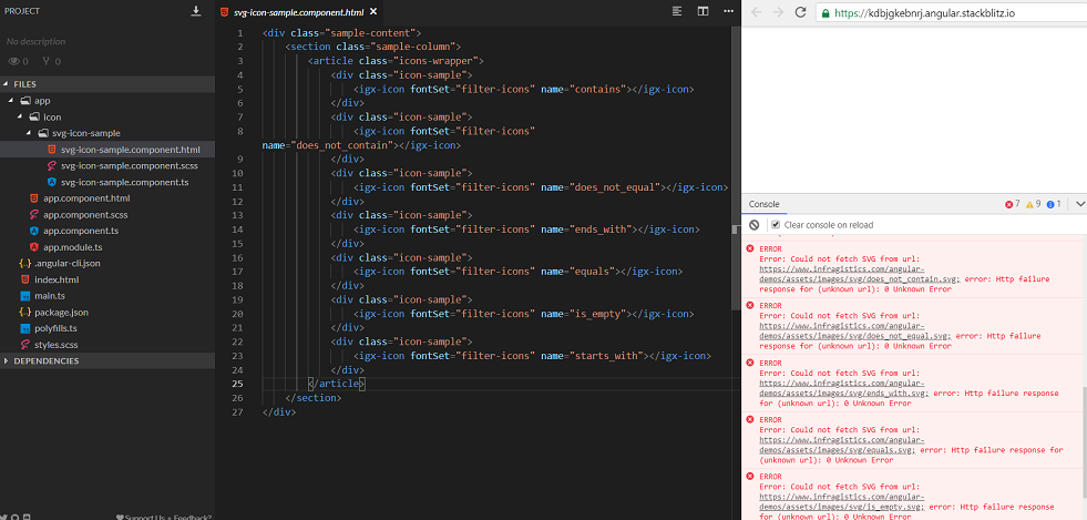 SVG Icon Samples are not loaded in StackBlitz · Issue #781 · IgniteUI/igniteui-angular-samples ...