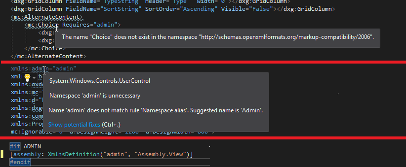 AlternateContent XAML tag causes IDE error but no compile error · Issue #24238 · dotnet/roslyn ...