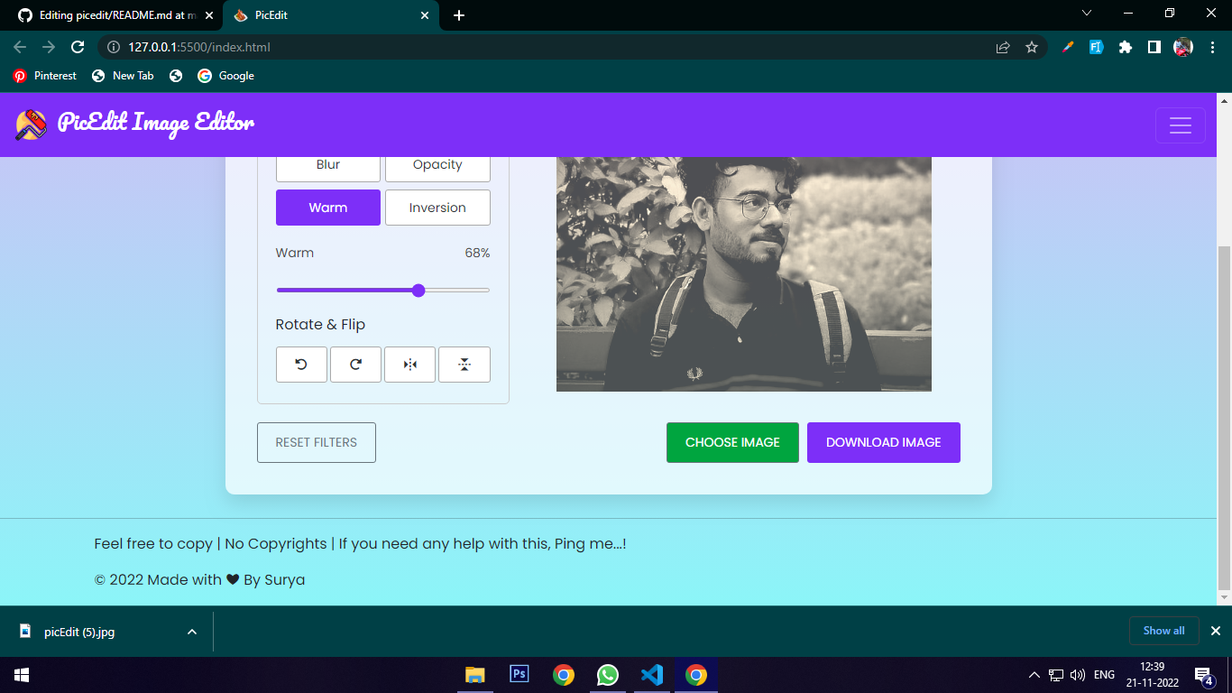 GitHub - wolfofweb/picedit: Photo Editor Project made using HTML, CSS ... GitHub - wolfofweb/picedit: Photo Editor Project made using HTML, CSS ...