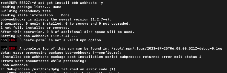 BBB-Webhooks installation defective · Issue #18379 · bigbluebutton/bigbluebutton · GitHub