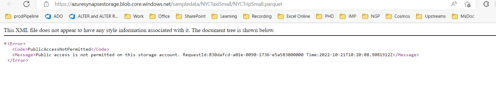 Link to the parquet file does not work · Issue #100156 · MicrosoftDocs/azure-docs · GitHub