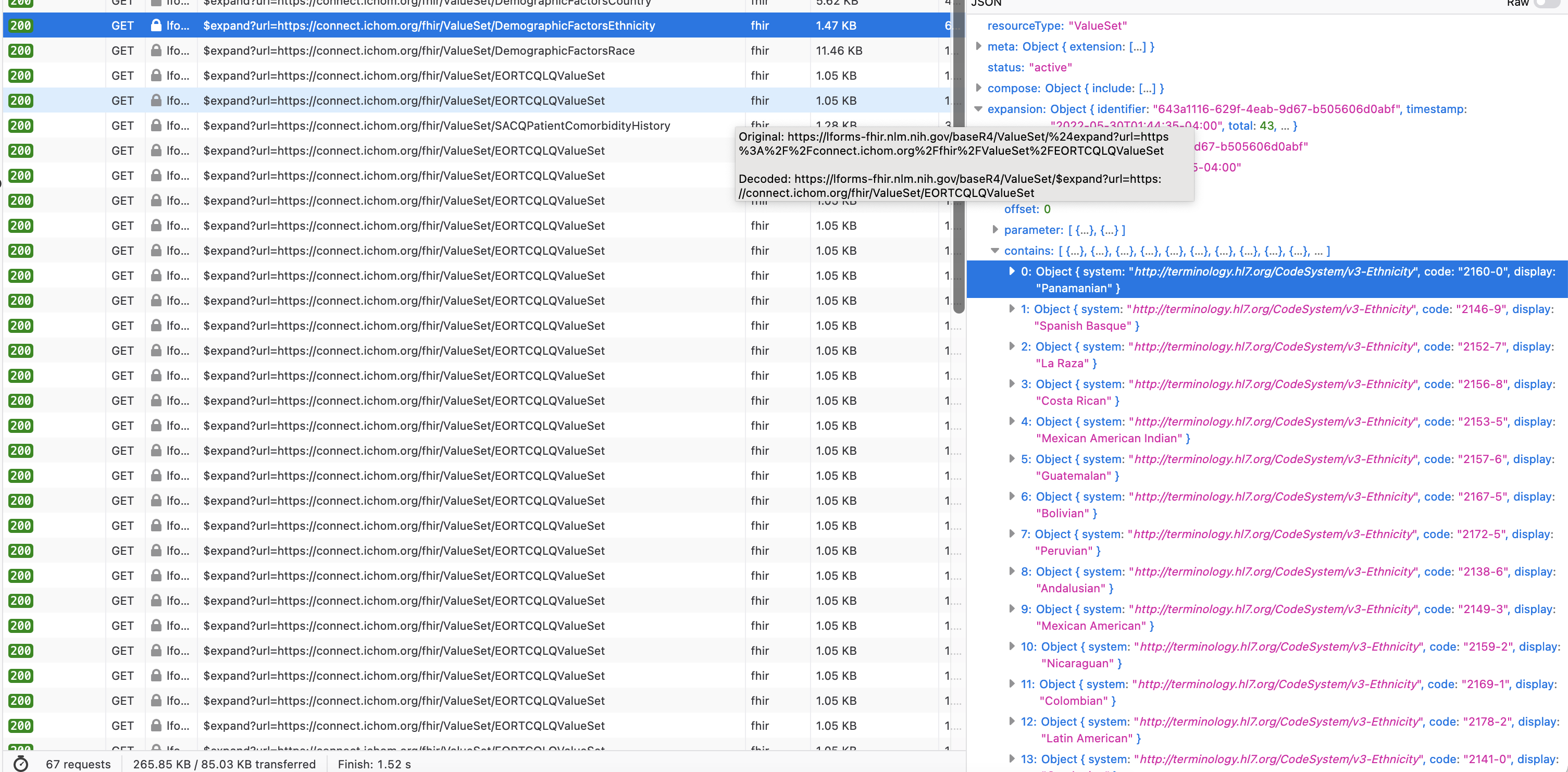 FHIR's ethnicity and race codesystems not loading · Issue #22 · lhncbc/lforms-fhir-app · GitHub