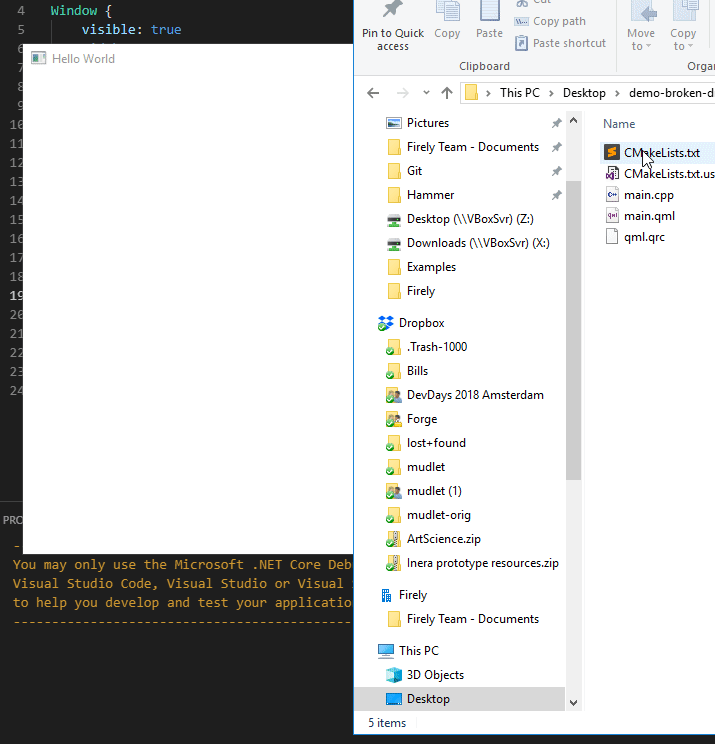 DropArea doesn't work on Windows · Issue #142 · qmlnet/qmlnet · GitHub