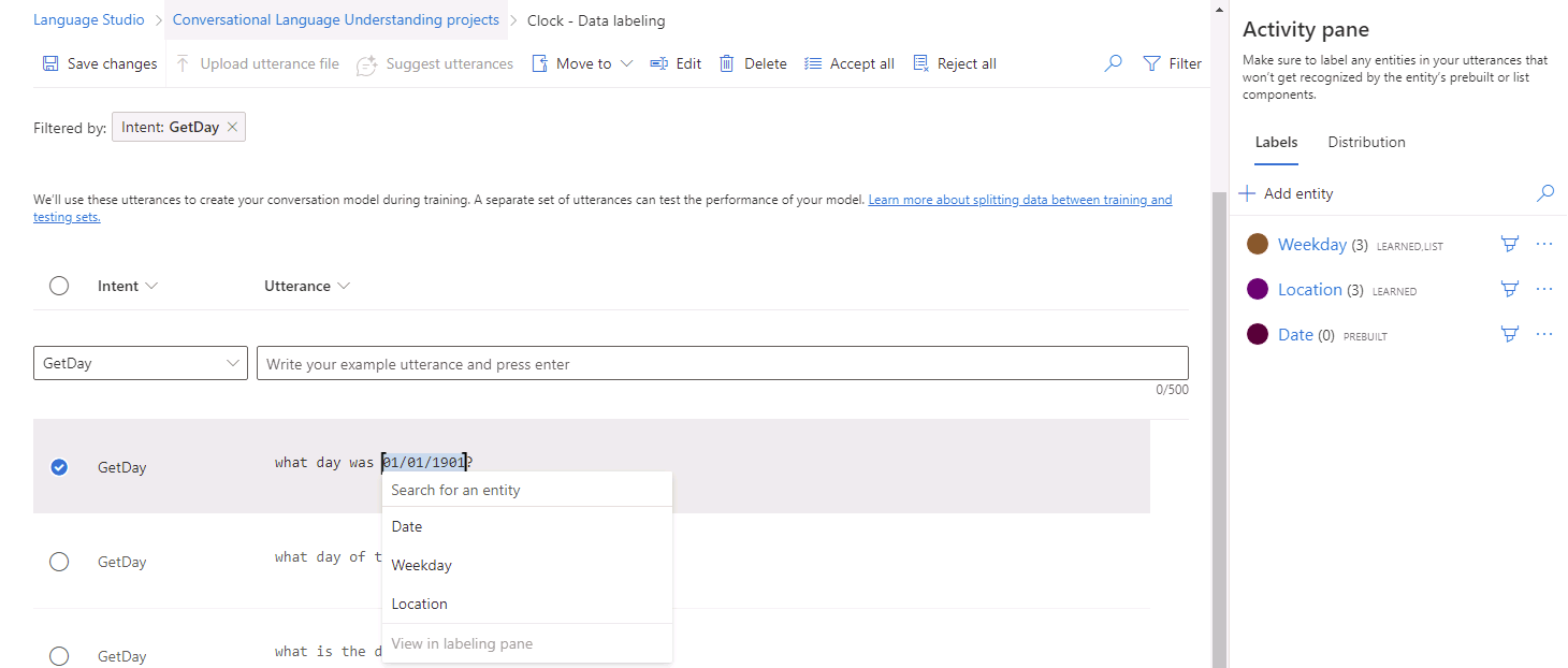 Lab 9b : no new Date entity display when working on utterances. · Issue #184 · MicrosoftLearning ...