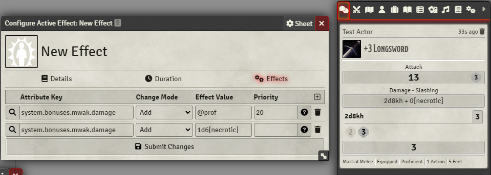[BUG] Minor Issue with DAE · Issue #64 · MangoFVTT/fvtt-ready-set-roll-5e · GitHub